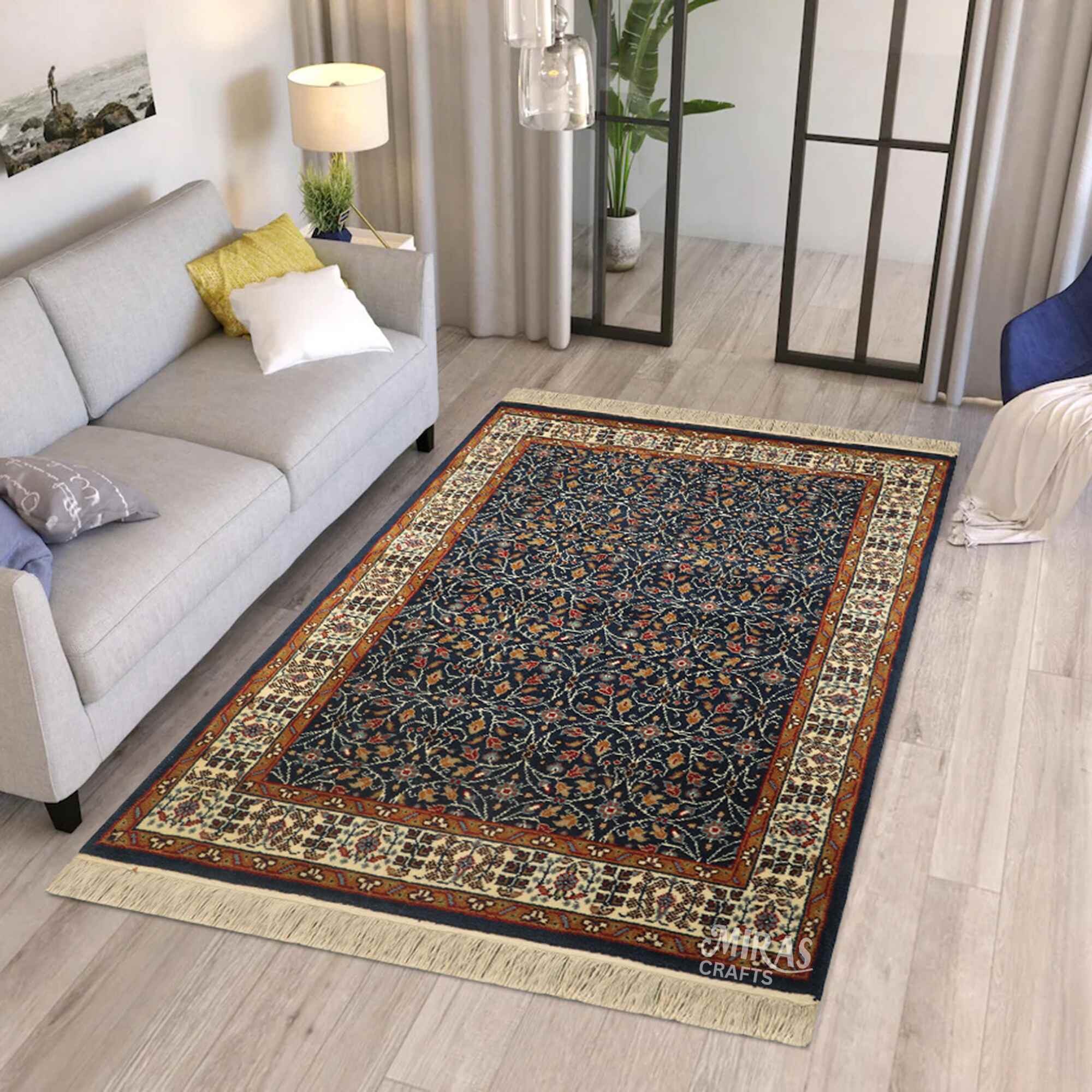 TULMUL BLUEHAND KNOTTED WOOLEN CARPET BY SHAMIN & RAHIT – Miras Crafts