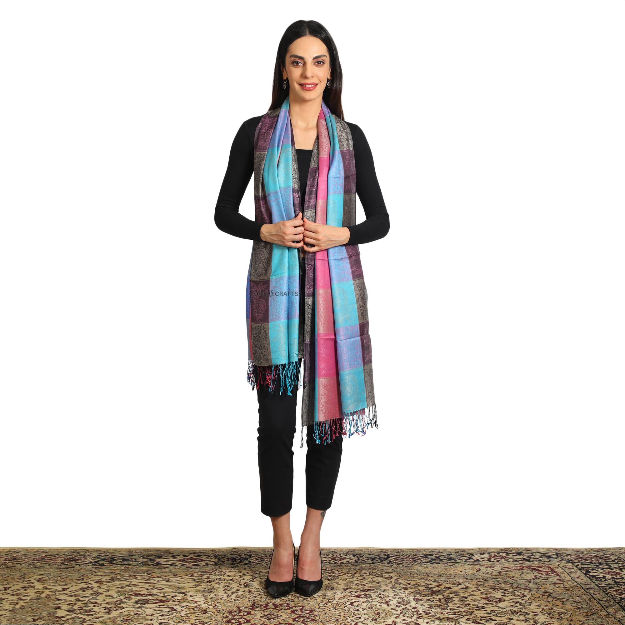 Miras Crafts Womens Kani Cut Jamavar