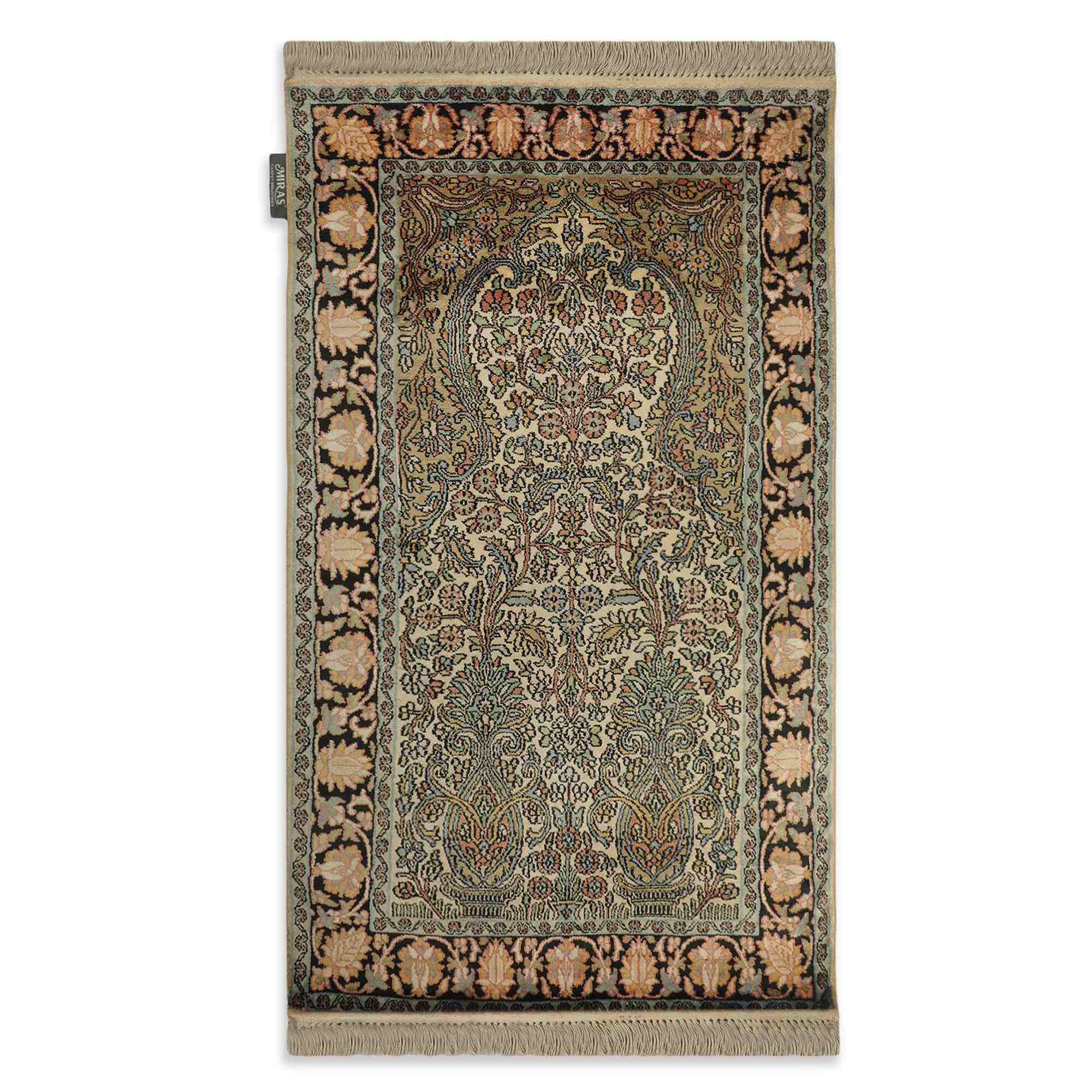 Tree of Life Hand Knotted pure Silk rug by Sikander & fiya – Miras Crafts